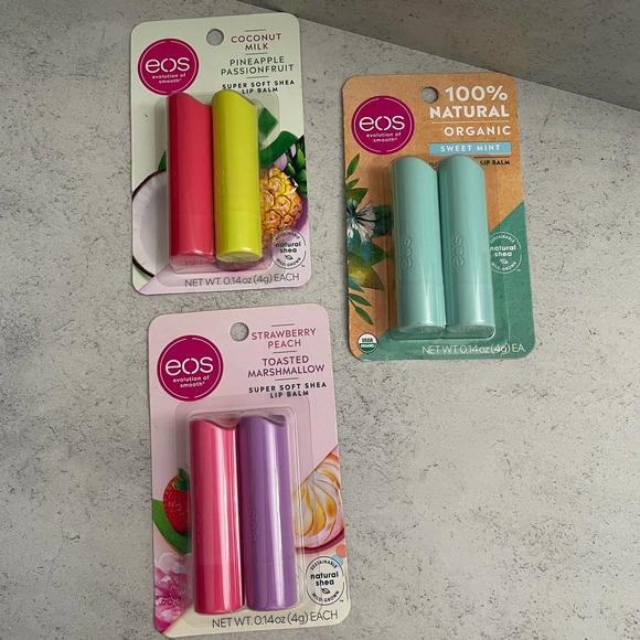 eos | Makeup | Eos Lip Balm 3 Packs 6 Sticks | Poshmark
